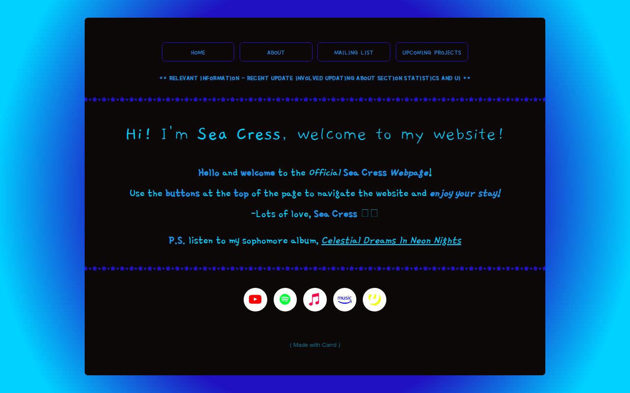 Sea Cress' Official Page